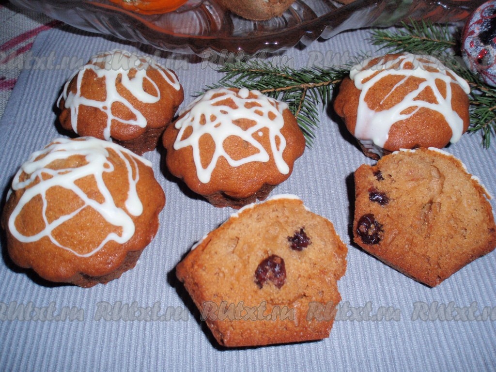 Медовые кексы с клюквой: 9 фото в рецепте